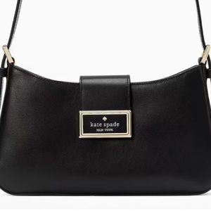 kate spade | Bags | Kate Spade Reegan Small Leather Shoulder Bag Black ...